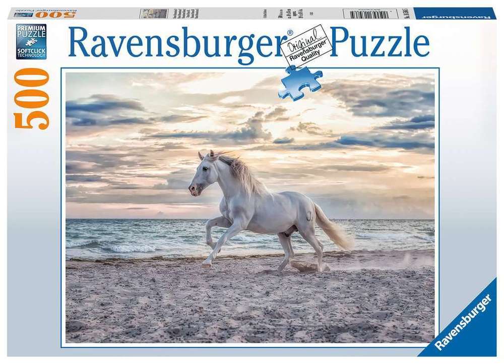 Kaufe Ravensburger - Pferd am Strand - 500 Teile Puzzle – Online bei ...